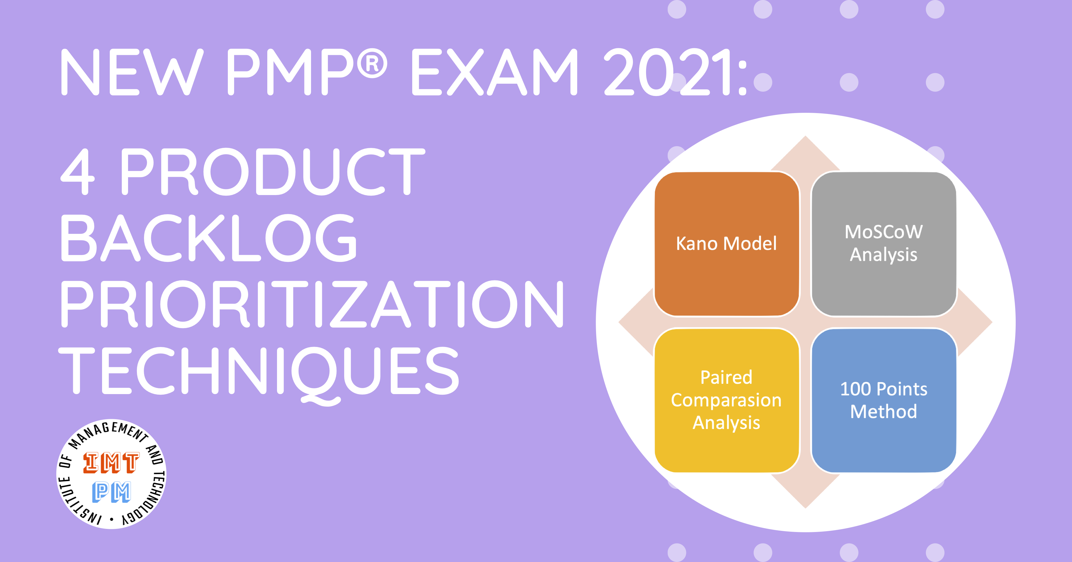 New PMP® Exam 2021: 4 product backlog prioritization techniques - IMT-PM New PMP® Exam 2021: 4 product backlog prioritization techniques - IMT-PM